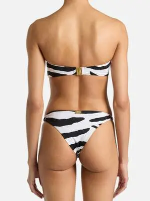 Balmain Zebra Print Two-piece Swimsuit