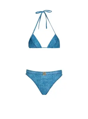 Balmain Two-piece Triangle Swimsuit - Blue