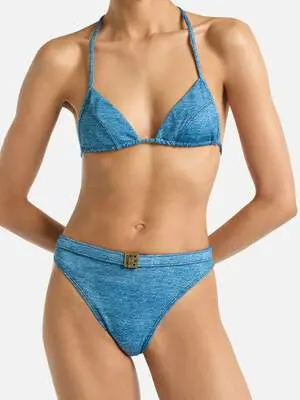 Balmain Two-piece Triangle Swimsuit - Blue