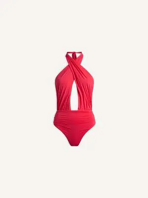 Balmain One-piece Halterneck Swimsuit