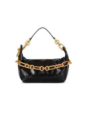 Balmain Medium Calfskin Leather Sync Bag With Gold Hardware - Black