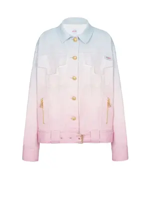 Balmain X Evian Gradient Denim Oversized Jacket