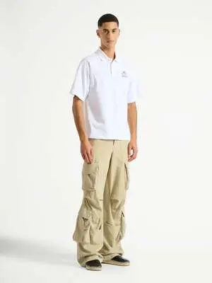 Balmain Printed Vine Polo - White