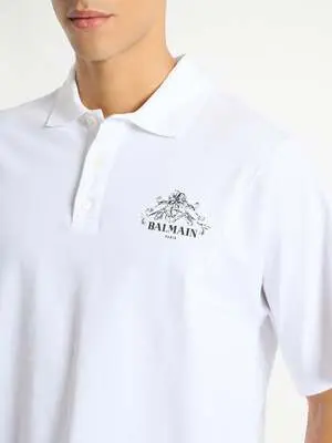 Balmain Printed Vine Polo