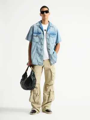 Balmain Washed Cotton Cargo Pants - Beige