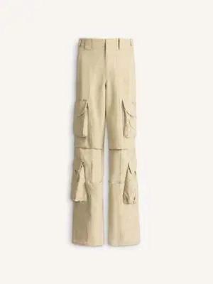 Balmain Washed Cotton Cargo Pants - Beige