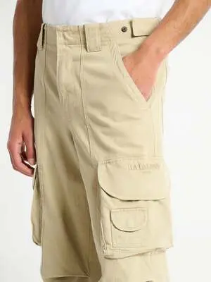 Balmain Washed Cotton Cargo Pants - Beige