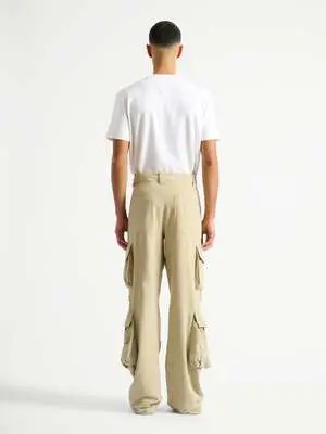 Balmain Washed Cotton Cargo Pants - Beige
