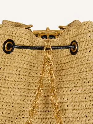 Balmain Pulse Crochet And Leather Backpack