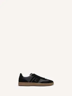 Balmain Swan Leather And Suede Sneakers