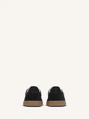 Balmain Swan Leather And Suede Sneakers