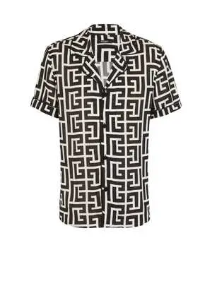 Balmain Maxi Shirt With Monogram Print