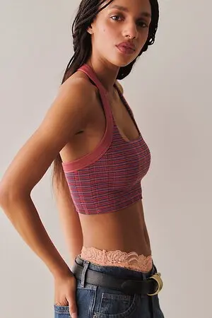 Free People Intimately Wide Awake Striped Halter Tank - Red