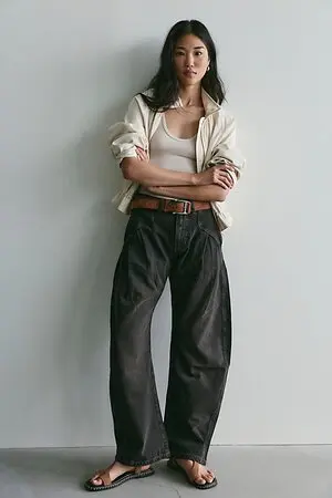 Free People Pleated Jeans For Women