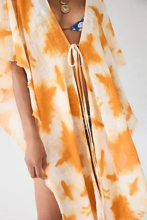 Free People Sundrenched Tie-dye Cotton Duster