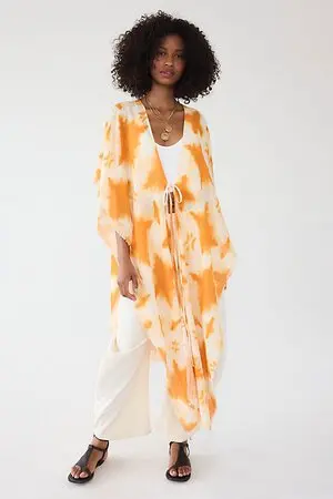 Free People Sundrenched Tie-dye Cotton Duster