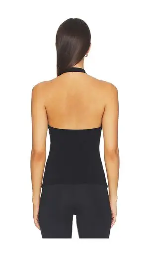 Susana Monaco Cross Front Gathered Halter Top