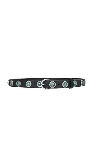 Rag & Bone Celia Studded Leather Belt - Black