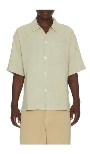 FRAME Open Weave Short Sleeve Shirt In . Also