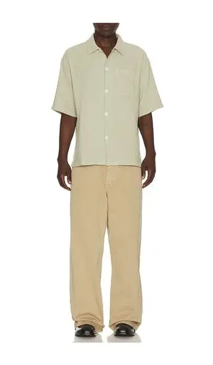FRAME Open Weave Short Sleeve Shirt In . Also