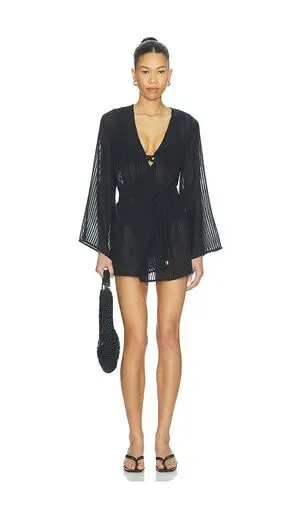 VIX PAULA HERMANNY Winnie Short Cover Up - Black