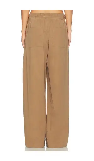 Vince Mid Rise Cotton Drawstring Pant - Tan