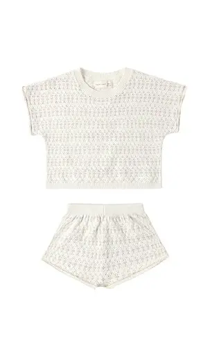 QUINCY MAE Relaxed Summer Knit Set - Ivory