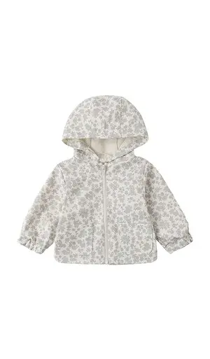 QUINCY MAE Floral Print Hooded Rain Jacket