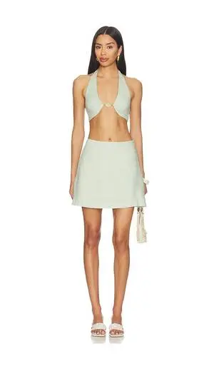 SHANI SHEMER Tommy Halterneck Top - Mint
