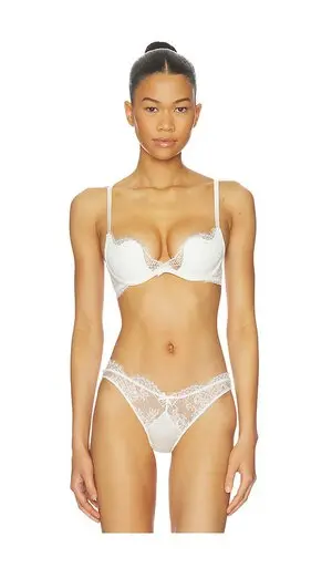 FLEUR DU MAL Frankie Lace Seduce U- Plunge Bra - Ivory