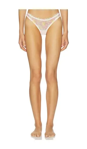 For Love & Lemons Blush Hibiscus Thong Panty - Pink