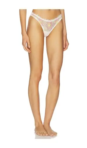 For Love & Lemons Blush Hibiscus Thong Panty