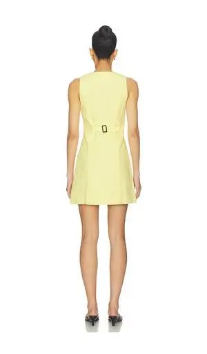 ALIGNE Leah Linen Mix Dress - Lemon