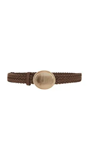 8 Other Reasons Faux Nappa Belt With Stone Detail - Brown