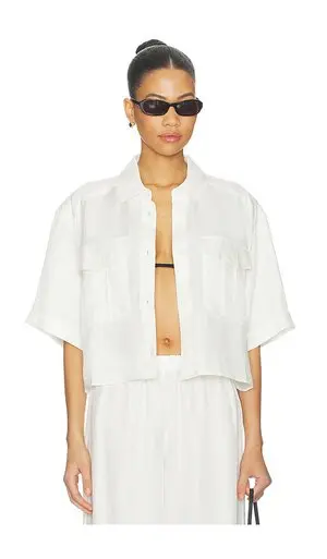ANINE BING Edith Cropped Shirt