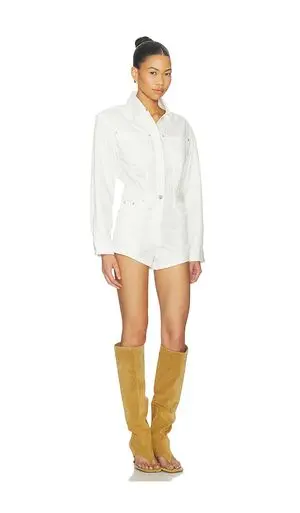 IRO PARIS White Denim Utility Romper