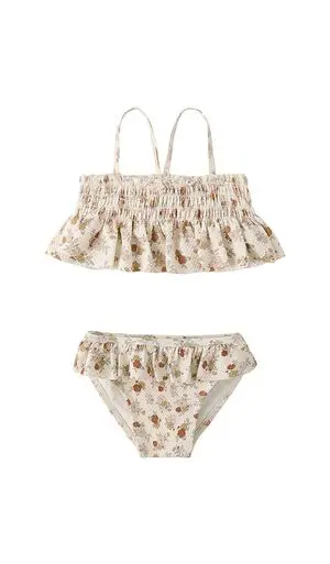 QUINCY MAE Smocked Ruffle Bikini Set - Bloom