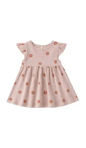 QUINCY MAE Flutter Sleeve Dress With Floral Print