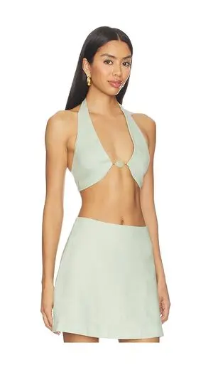 SHANI SHEMER Tommy Halterneck Cropped Top