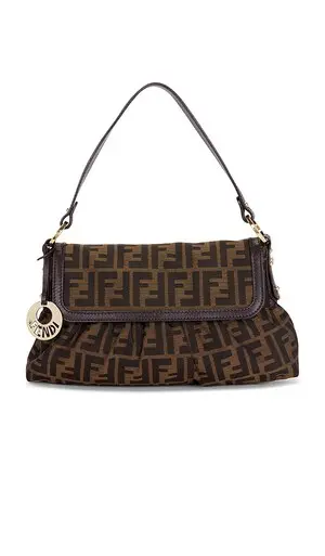 FWRD RENEW Fendi Zucca Chef Shoulder Bag - Brown