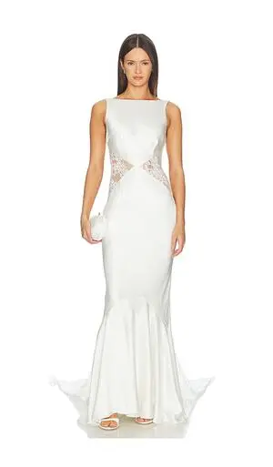 White Draped Sleeveless Dresses