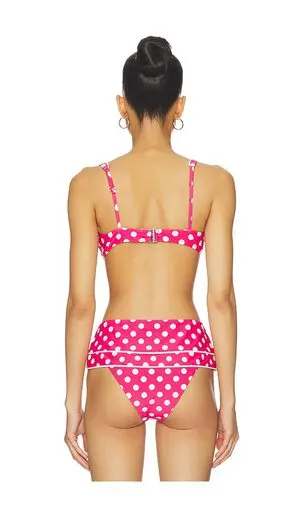 For Love & Lemons Suki Bikini Top Polka Dot Underwire Swimwear