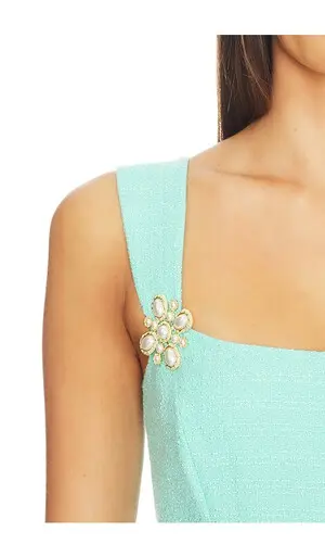 NADINE MERABI Isla Dress With Pearl Accents