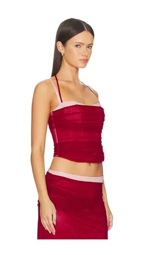 TIGER MIST Caline Ruched Corset Top