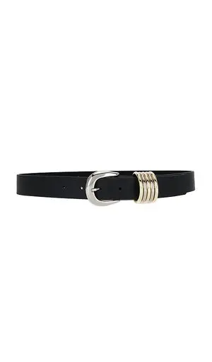LOVESTRENGTH Emery Leather Belt With Gold-tone Hardware - Black