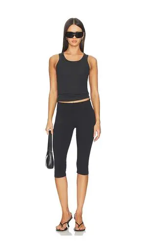 SKIMS Cotton Rib High Scoop Tank - Soot