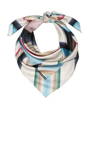 Missoni Foulard Scarf In Multi In Blue - 1