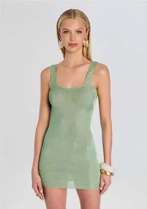 SEROYA Benni Metallic Knit Mini Dress