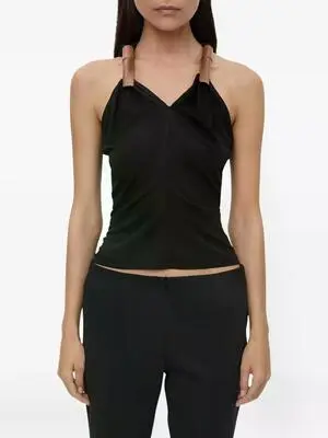 Christopher Esber Racer Back Tank Top With Wood Detail