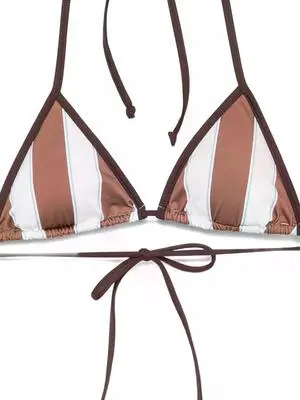 MC2 SAINT BARTH Maleah Striped Bikini - Brown